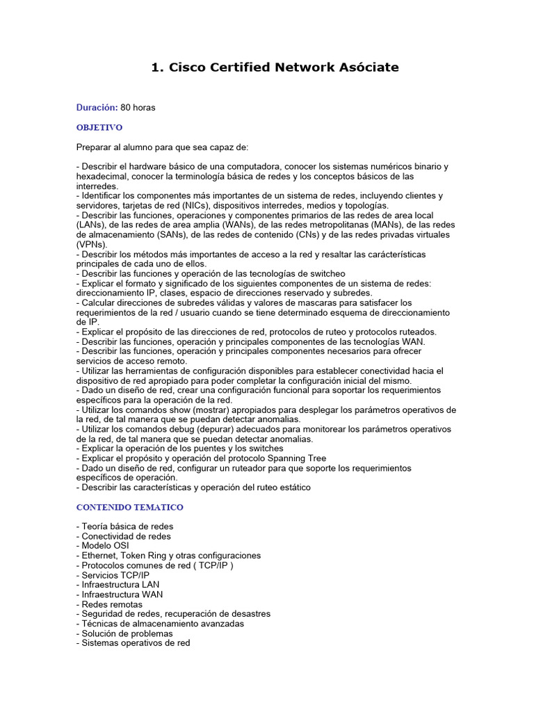 Curso I Certificación Cisco | PDF | Red de computadoras | Dirección IP