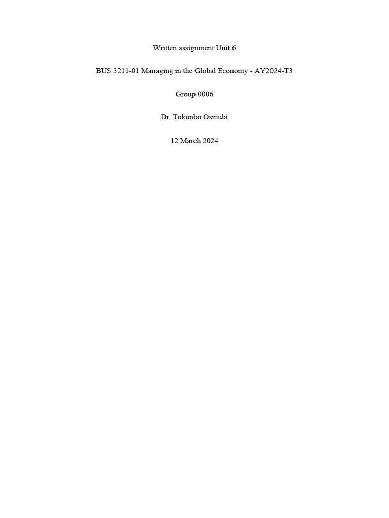 Written Assignment Unit 6 MiGE | PDF | Self Esteem | Psychology