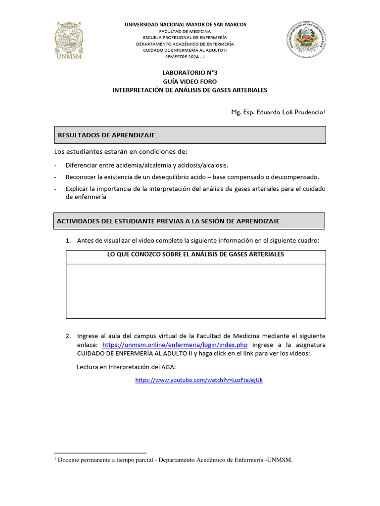 Laboratorio 3 - Interpretación de Aga | Descargar gratis PDF | Aprendizaje