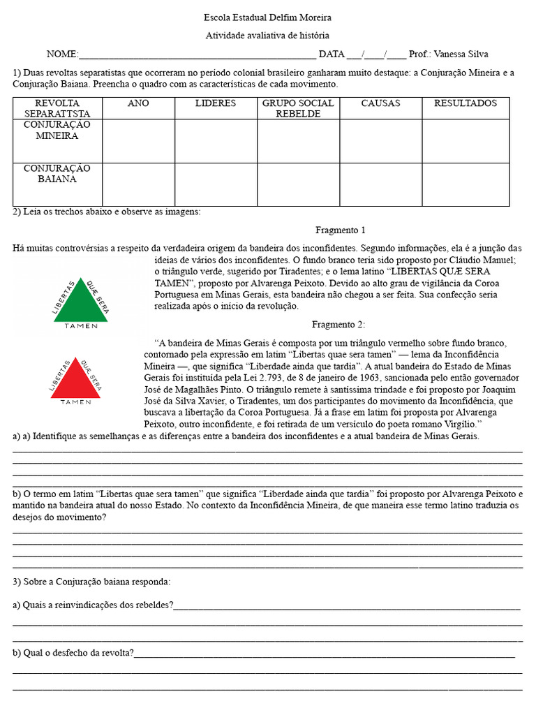Atividade 8 Ano EEDM | PDF | Brasil