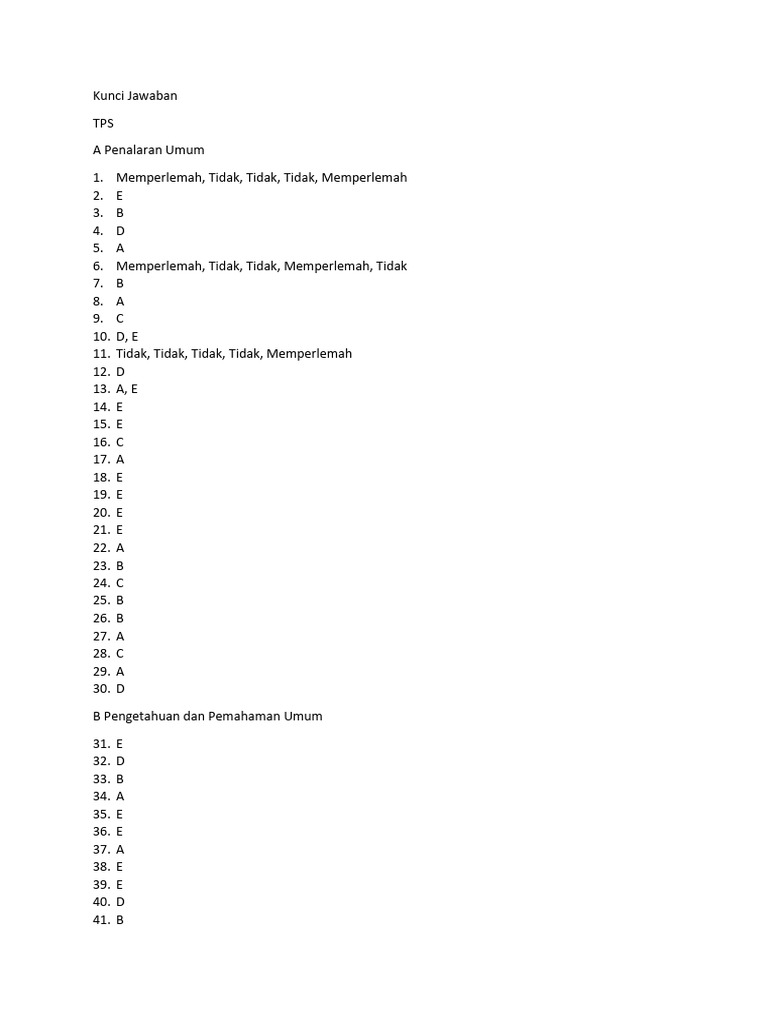 Kunci Jawaban TO Mipy 2 | PDF