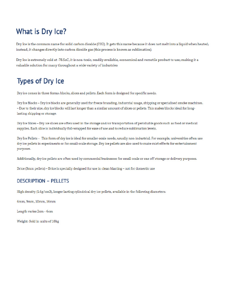Dry Ice | PDF