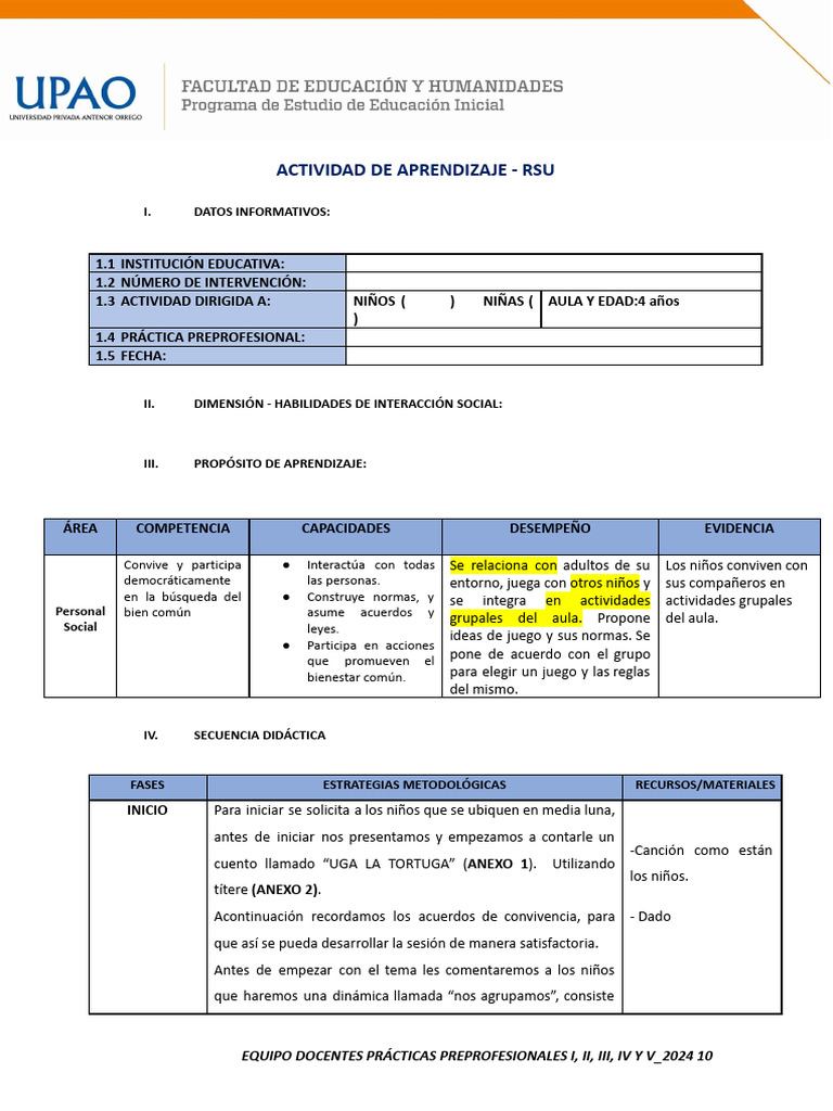 FORMATO ACTIVIDAD DE APRENDIZAJE RSU - 2024 10.docx - LUCIANA | PDF ...