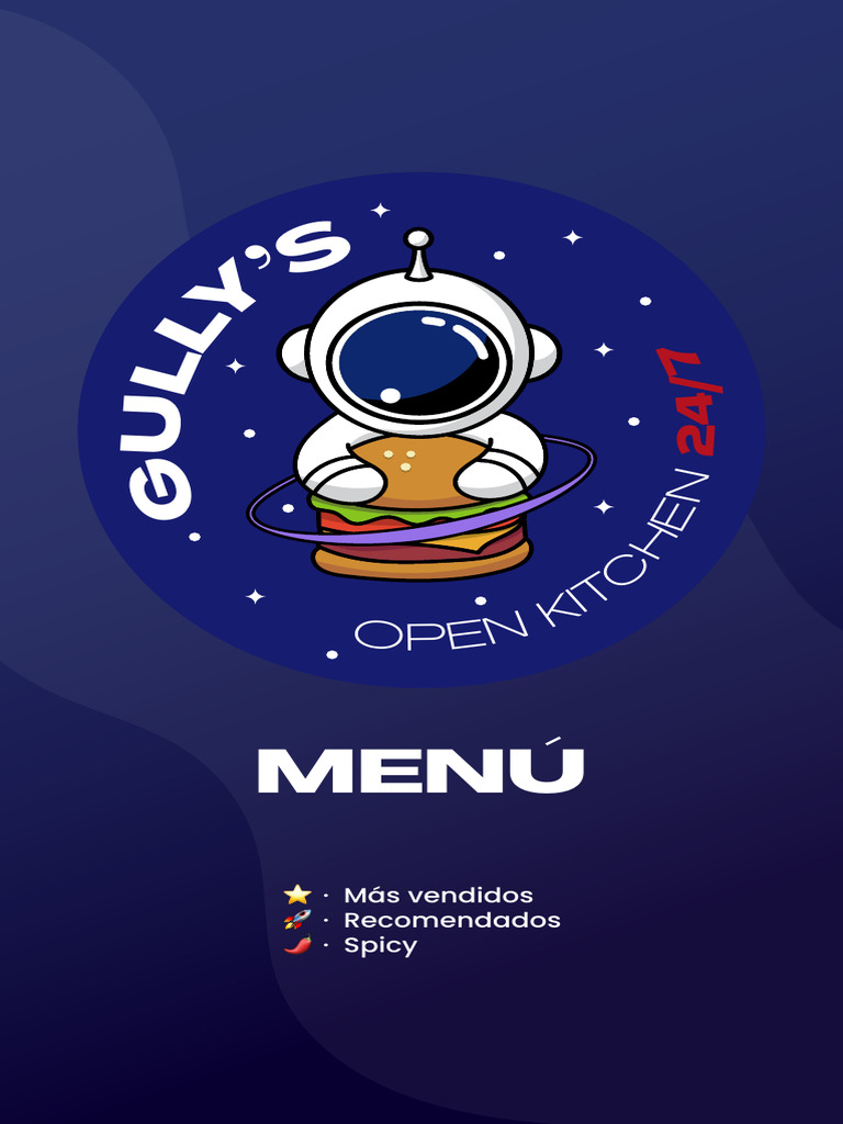 Menú Gully's 24/7 | PDF | Alimentos | Cocina