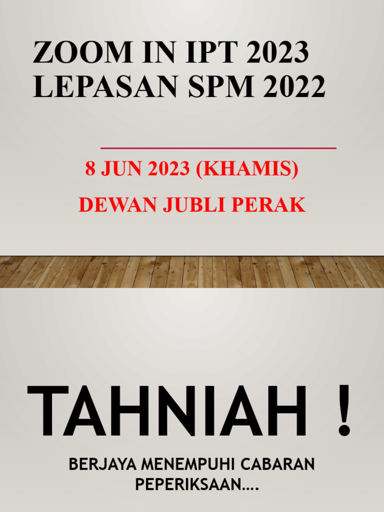Zoom in Ipt 2023 Lepasan SPM 2022 | PDF