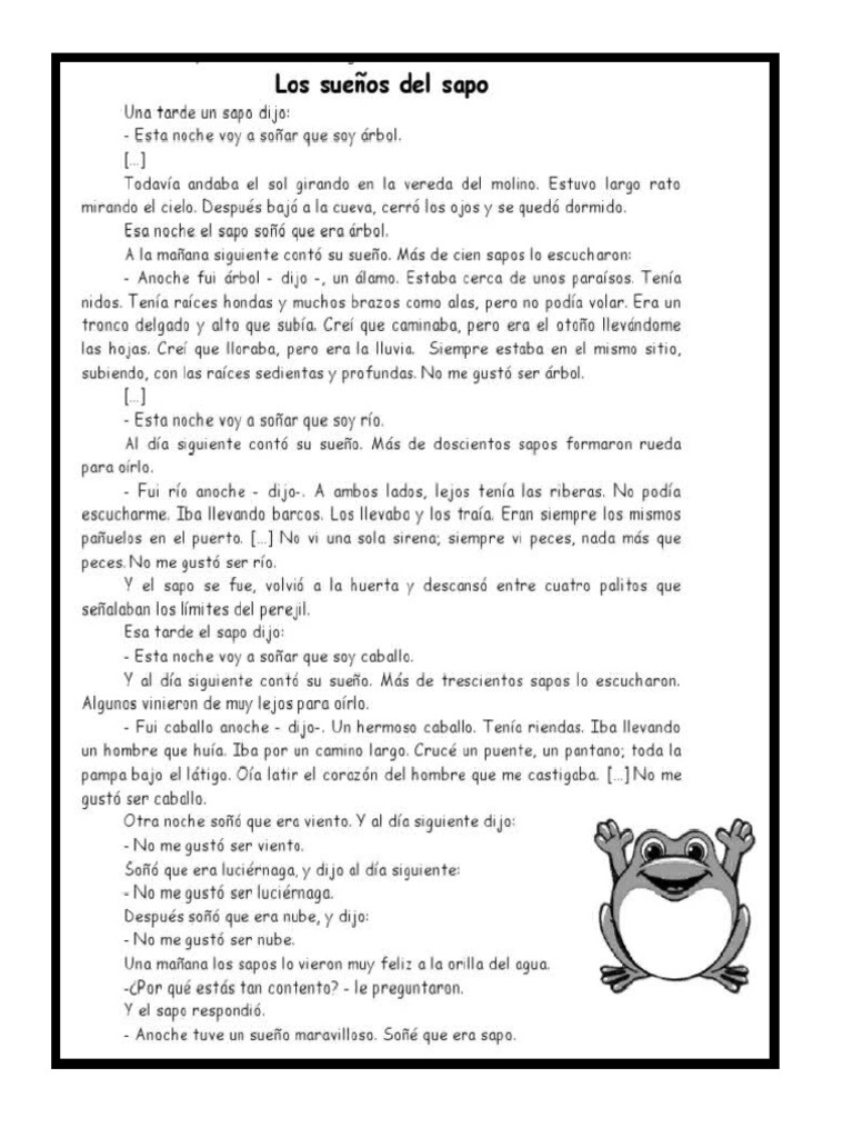 Los Sueños Del Sapo | PDF
