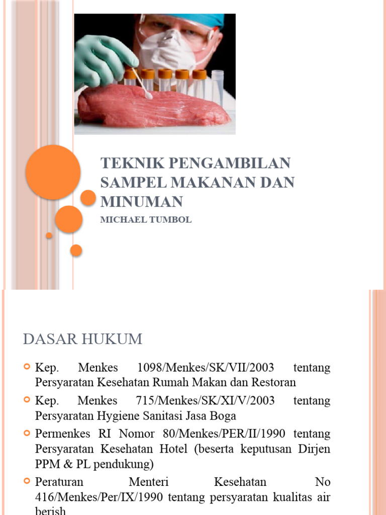 Teknik Pengambilan Sampel Makanan Dan Minuman | PDF | Kesehatan Holistik