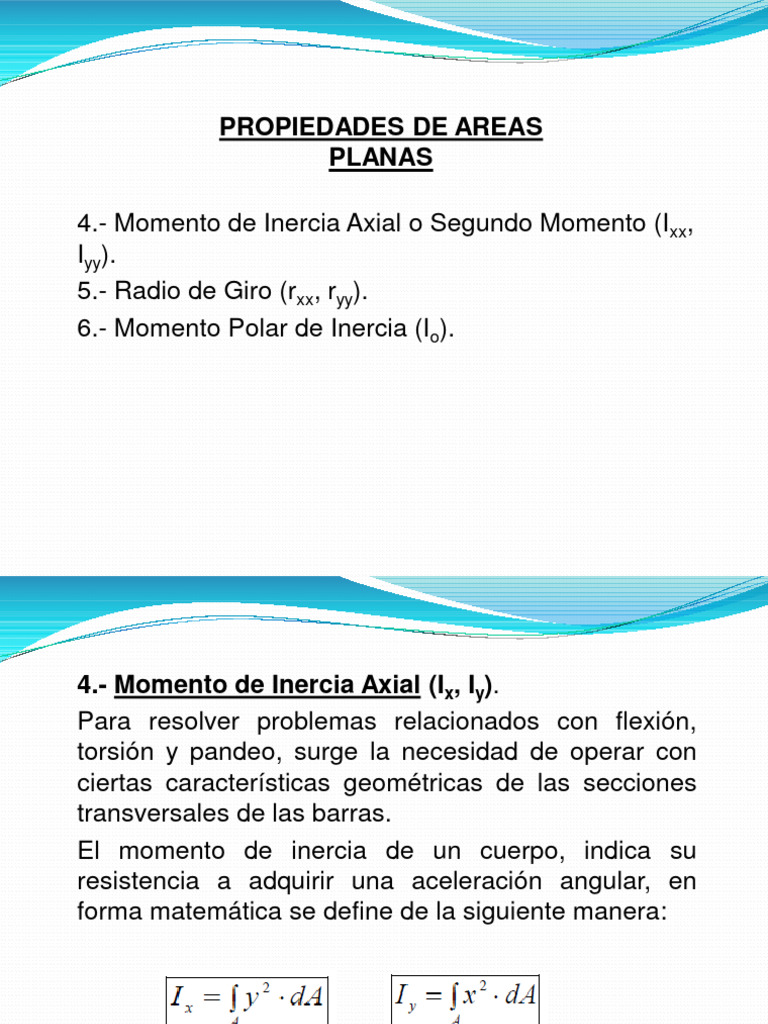 2.-Momento de Inercia | PDF | Sistema de coordenadas Cartesianas ...