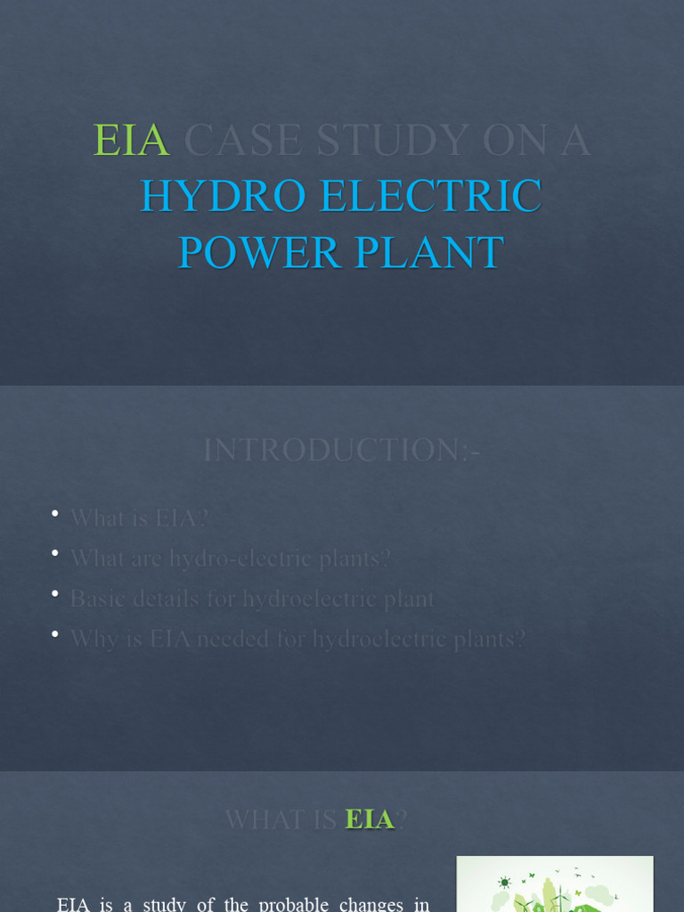 EIA Case Study of A Hydroelectric Power Plant | PDF | Hydroelectricity ...