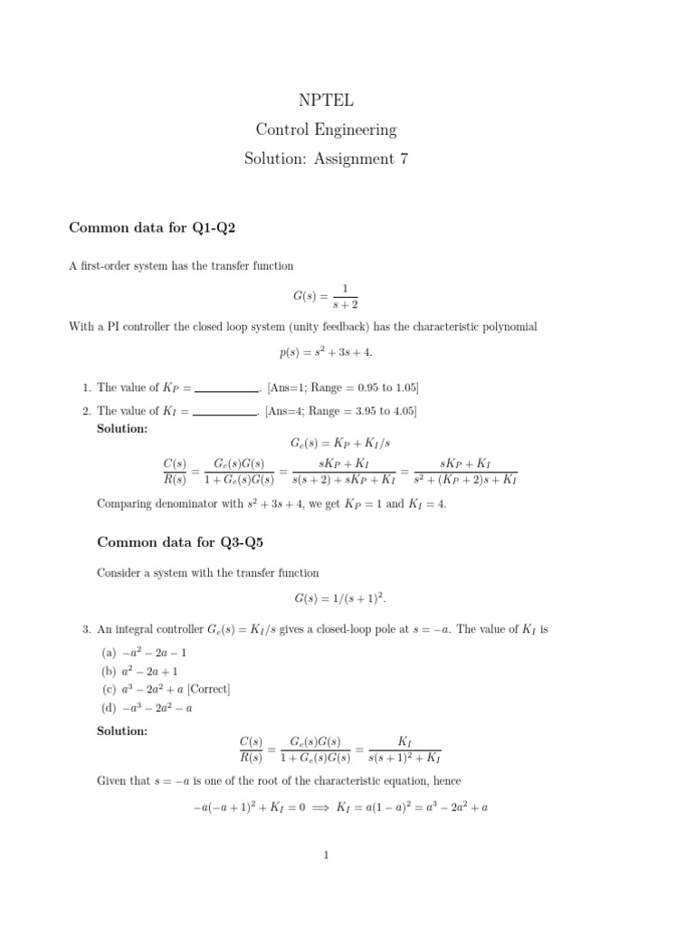 Control Engg | PDF | Control Theory | Applied Mathematics