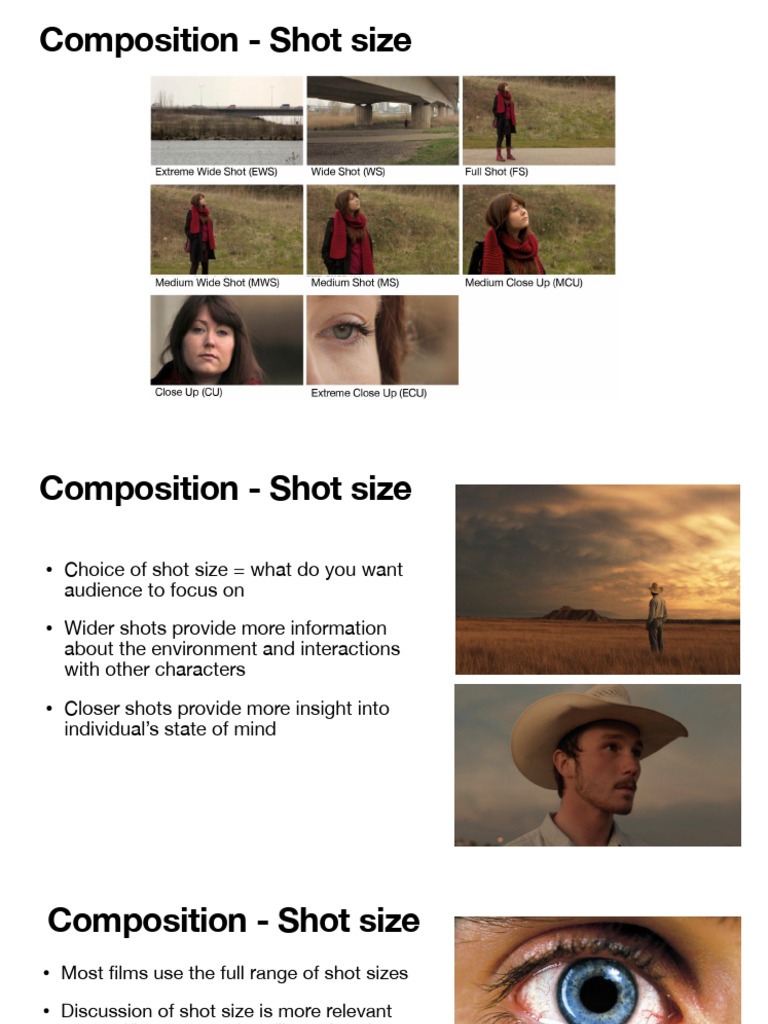 Shot Sizes Camera Angles | PDF