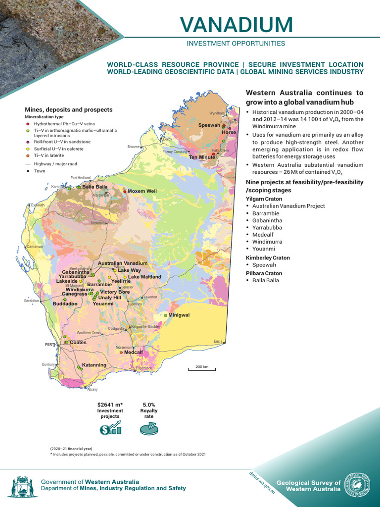 Vanadium A4Flyer Dec2021 P21G | PDF | Minerals | Mining