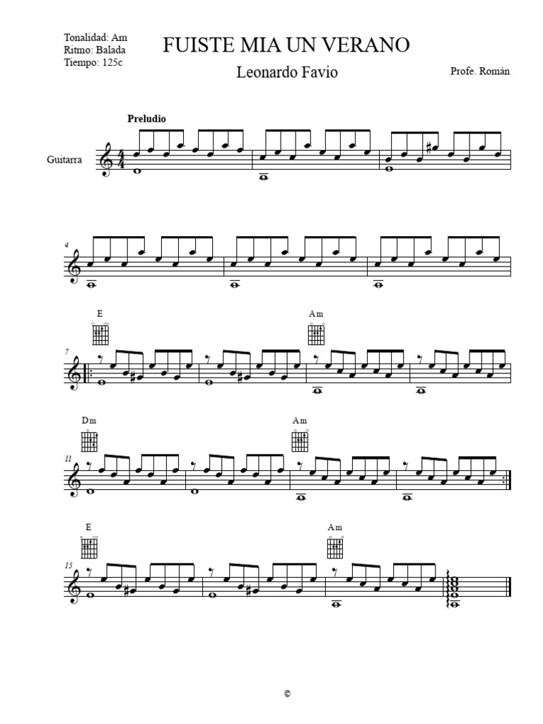 Fuiste Mia Un Verano | PDF