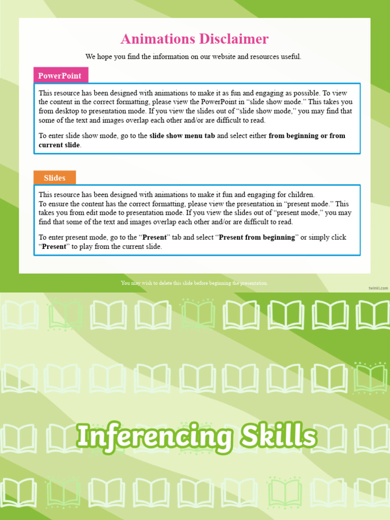 Animations Disclaimer: Powerpoint | PDF