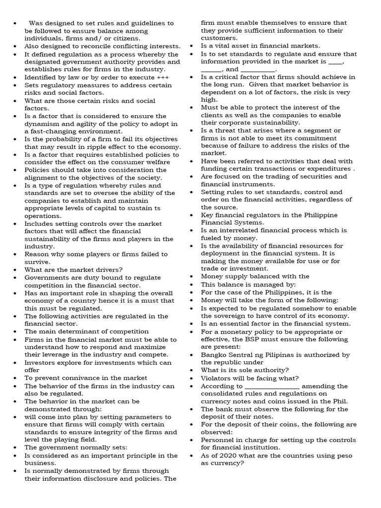 Was Designed To Set Rules and Guidelines To Be Followed To Ensure ...