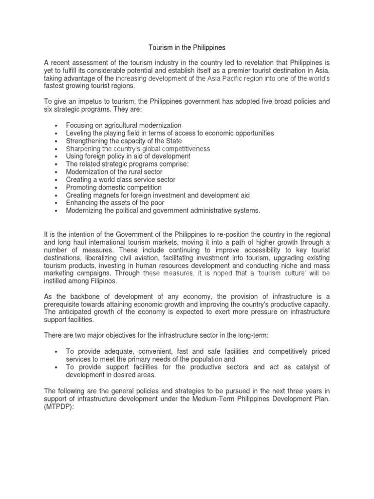 Enhancing Philippine Tourism Growth | PDF | Tourism | Philippines
