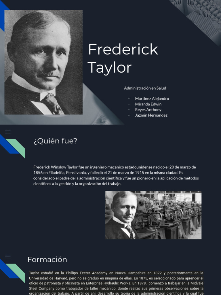 Frederick Taylor | PDF | Calidad (comercial) | Business