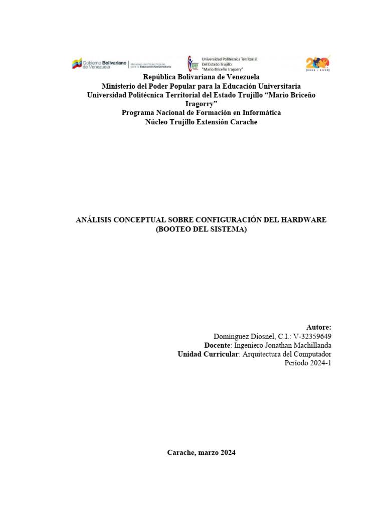 Configuración de Hardware y Booteo | PDF | Arranque | Sistema operativo