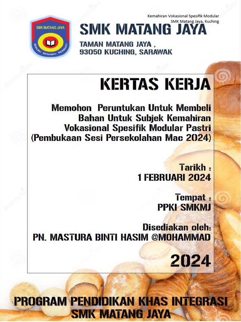 Kertas Kerja Permohonan Peruntukan Pastri | PDF