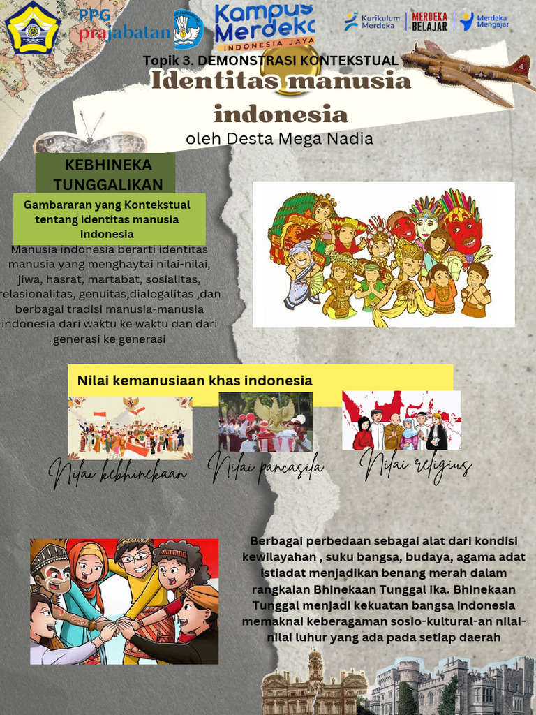 Topik 3. Demonstrasi Kontekstual Identitas Manusia Indonesia | PDF