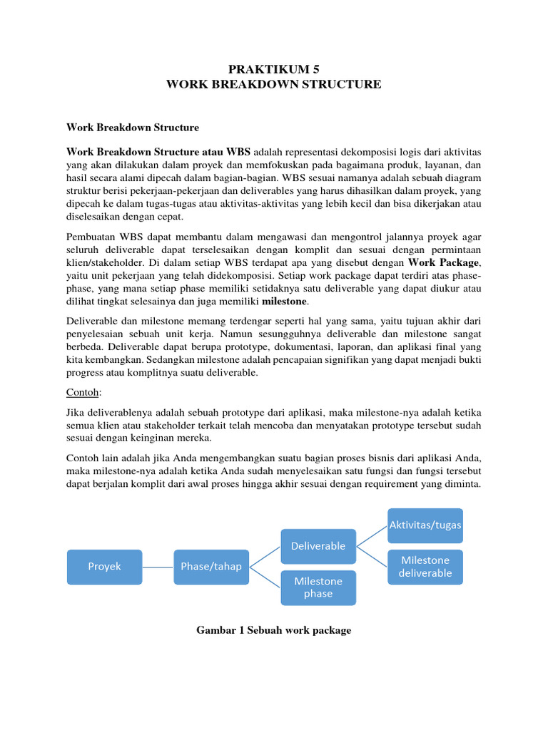 PRAKTIKUM 5 Work Breakdown Structure | PDF | Komputer