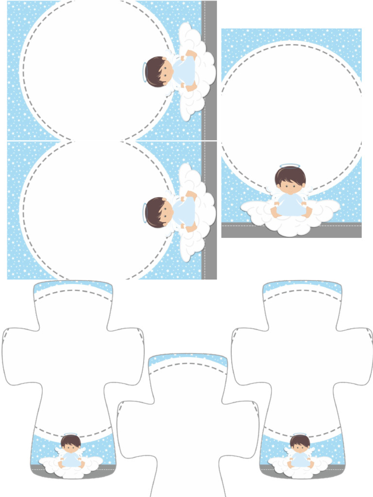 Kit Imprimible Bautizo Angel | PDF