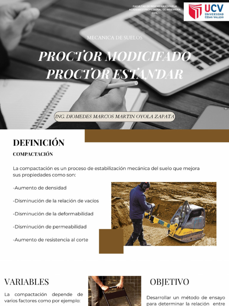 Sesion 6 - Proctor Modificado, Proctor Estandar | PDF