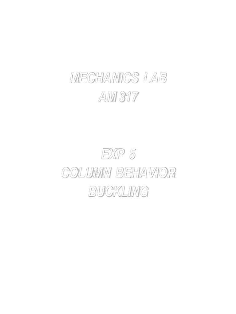 EXP5 | PDF | Buckling | Bending