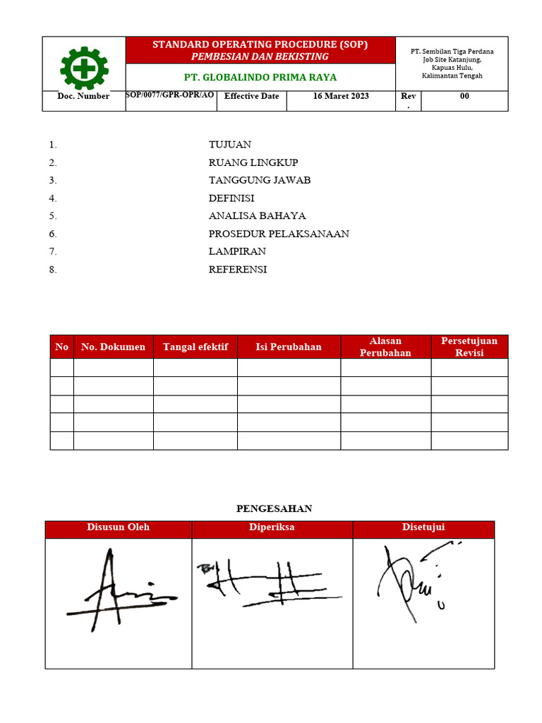 Sop-0077-Gpr-Opr-Pembesian Dan Bekisting Box Culvert | PDF