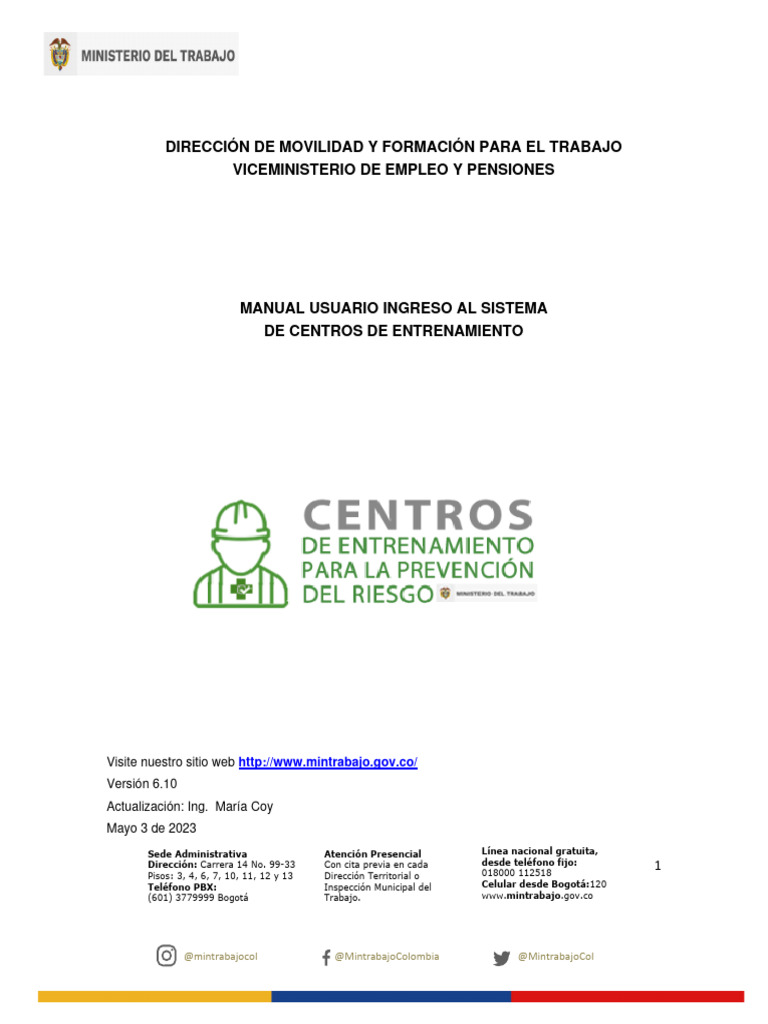 Manual Registro Centros de Entrenamiento | PDF | Documento de identidad | Teléfonos móviles
