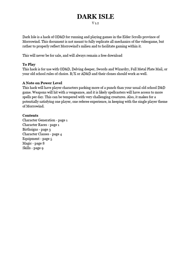 Dark Isle 1.2 | PDF | Elf (Dungeons & Dragons) | Alchemy
