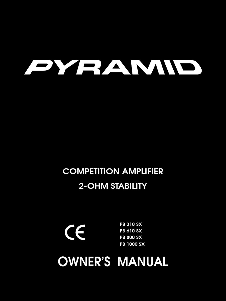 Pyramid Car Audio Pb800sx Manual Do Utilizador | PDF | Amplifier ...