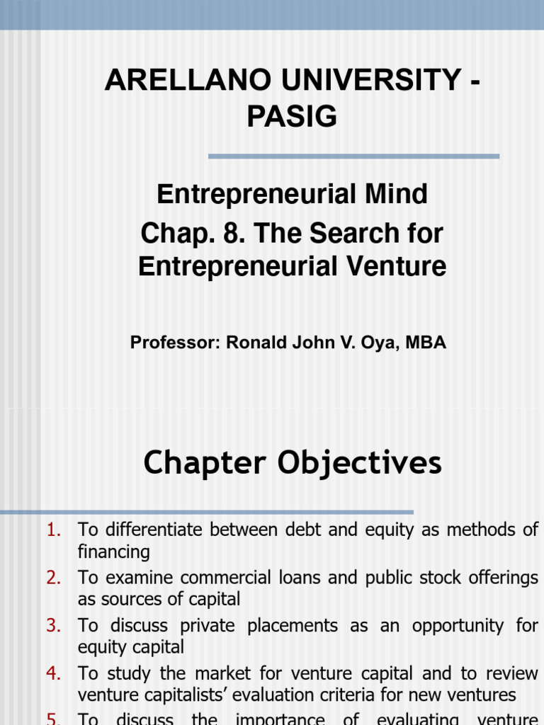 Financing Entrepreneurial Ventures Guide | PDF | Stocks | Venture Capital