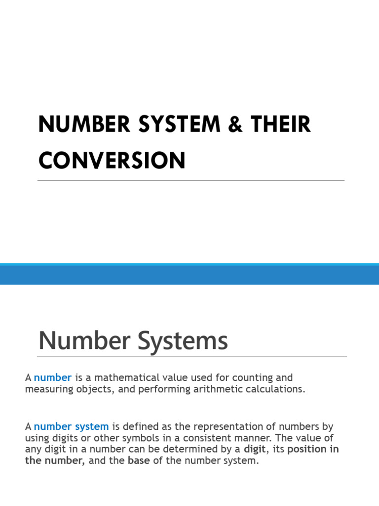 Unit 1.3 Number Systems and Their Conversion | PDF | Elementary Mathematics | Notation