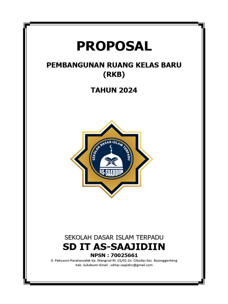 Proposal RKB Sdit 2024 | PDF