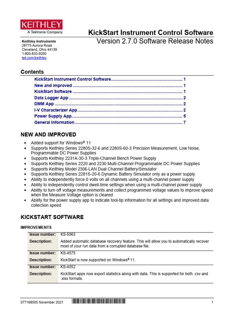 Kickstart 2 7 0 RN Nov 2021 KICKSTART-2.7.0 | PDF | Power Supply | Installation (Computer Programs)