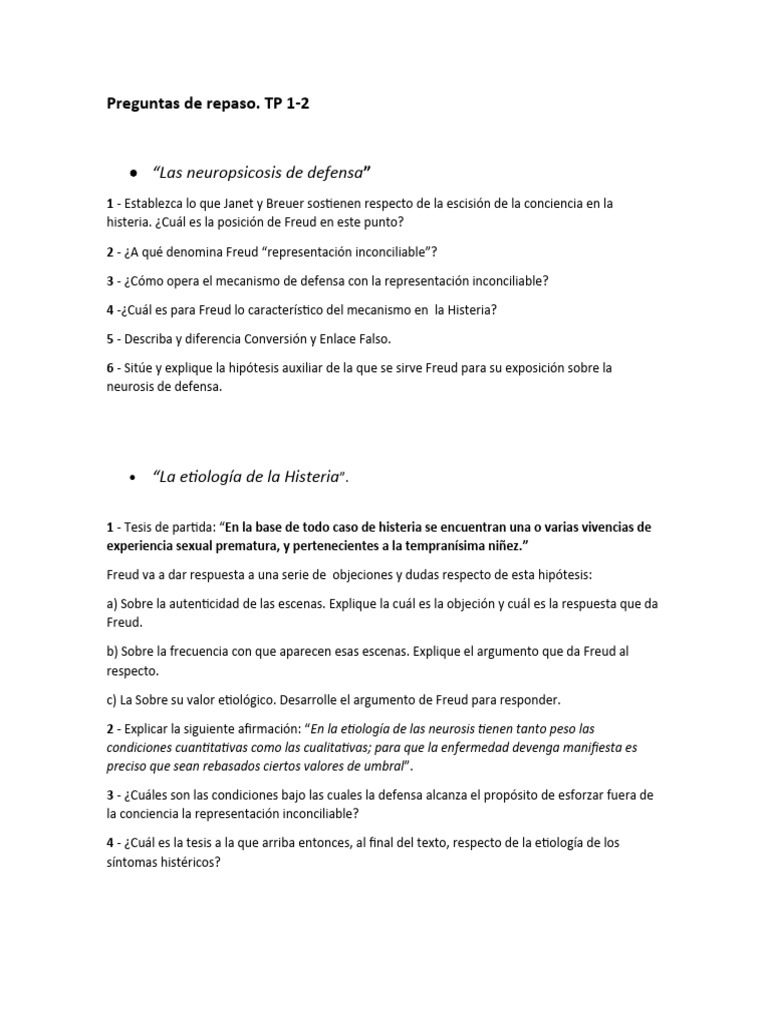 Preguntas de Repaso TP 1-2 | PDF | Filosofía