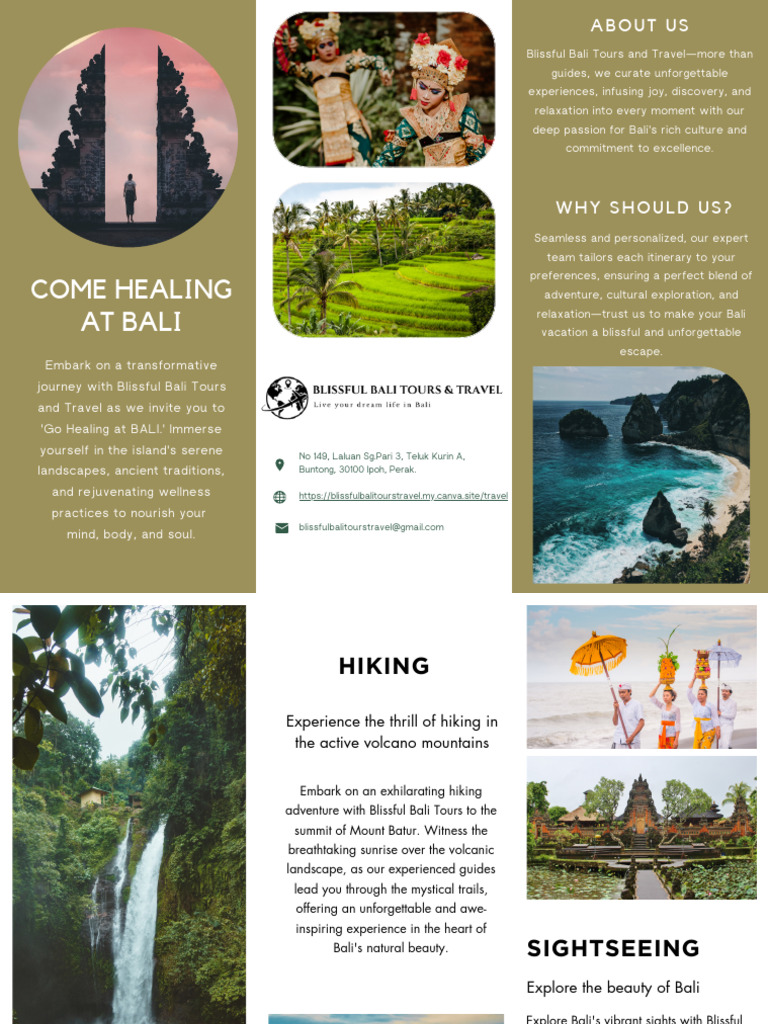 Blissful Bali Tours Brochure | PDF | Bali