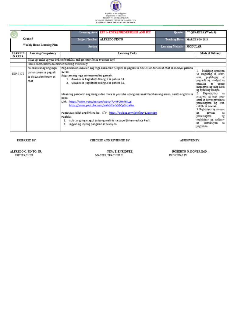 Epp5-Ict Week 4 | PDF