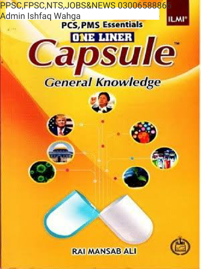8-Ilmi General Knowledge Capsule by Rai Mansab Ali PDF Free Download ...