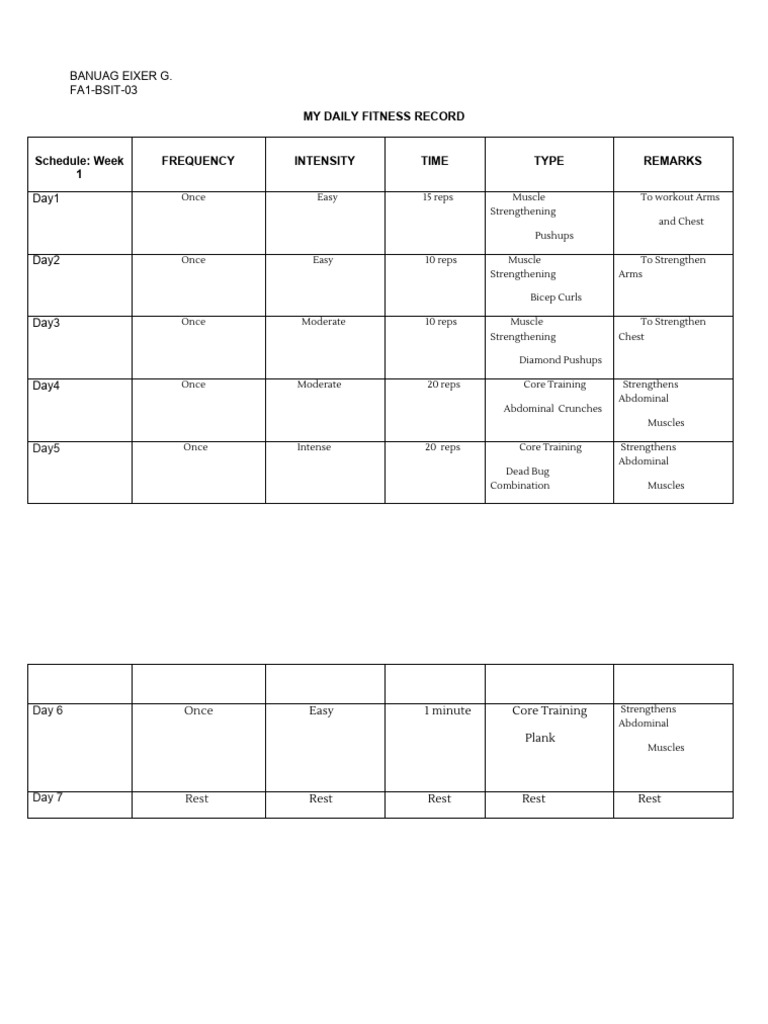 Eixer Fitness Plan PDF