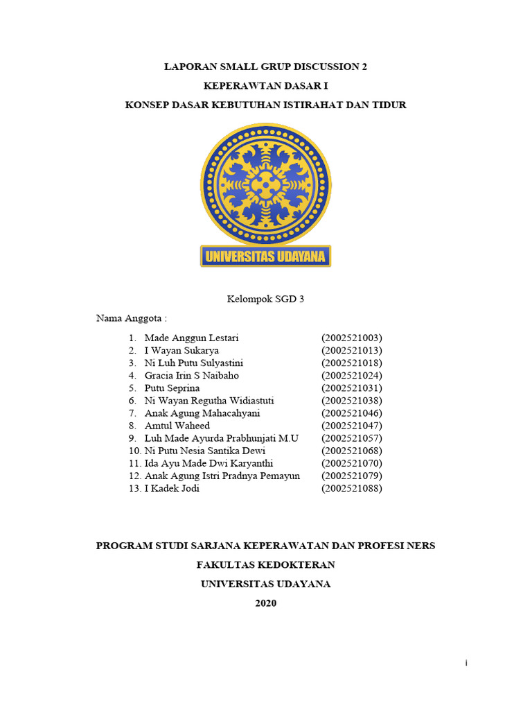 Kelompok 3 - Laporan SGD 2 - Ns Prapti | PDF