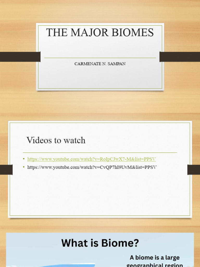 The Major Biomes | PDF | Forests | Ecosystem