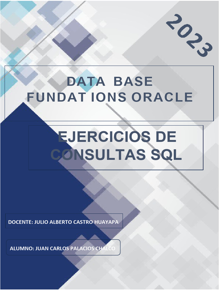 Ejercicios de Consultas SQL | PDF | SQL | Bases de datos