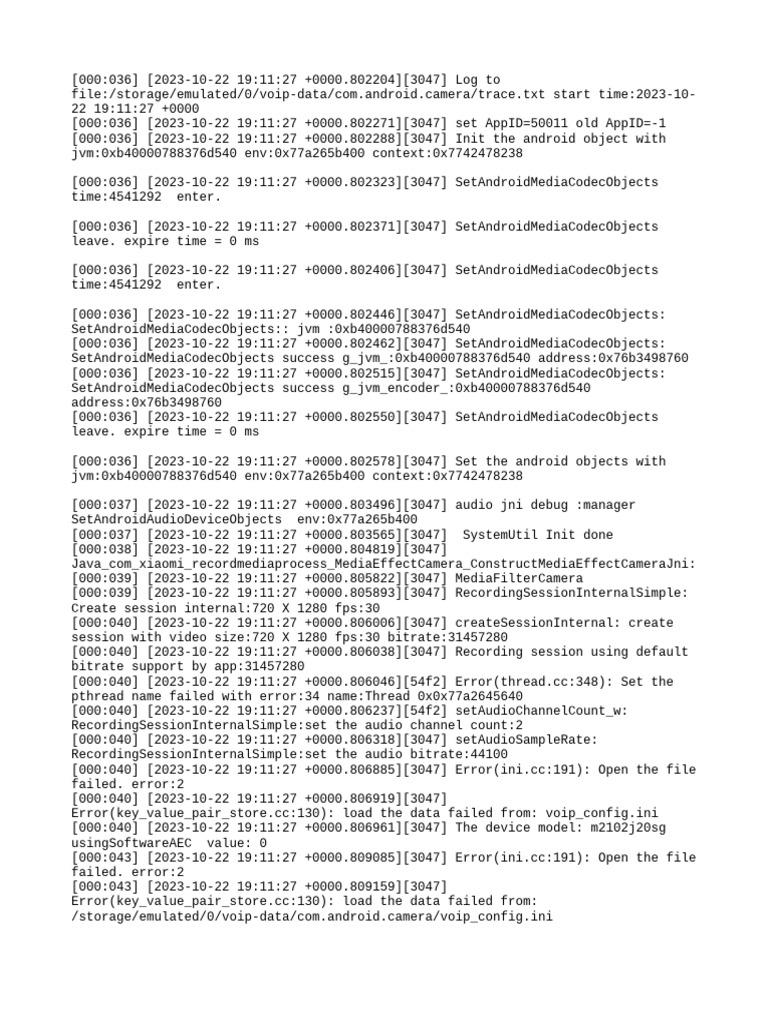 Android Camera Audio Initialization Log | PDF | Shader | Computing