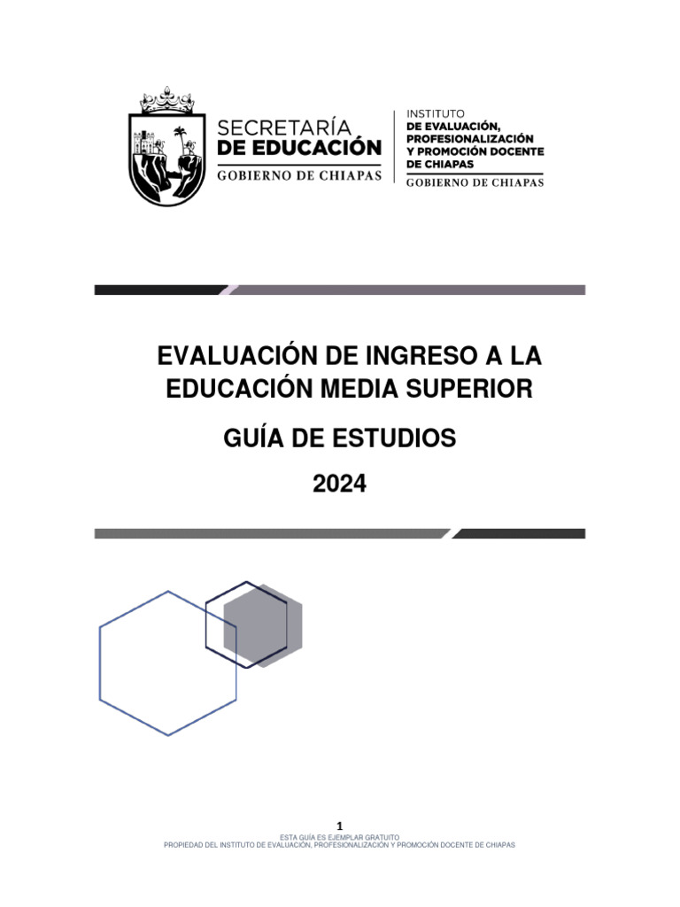 Guía de Estudio para Educación Media Superior 2024 | PDF | Redox | México
