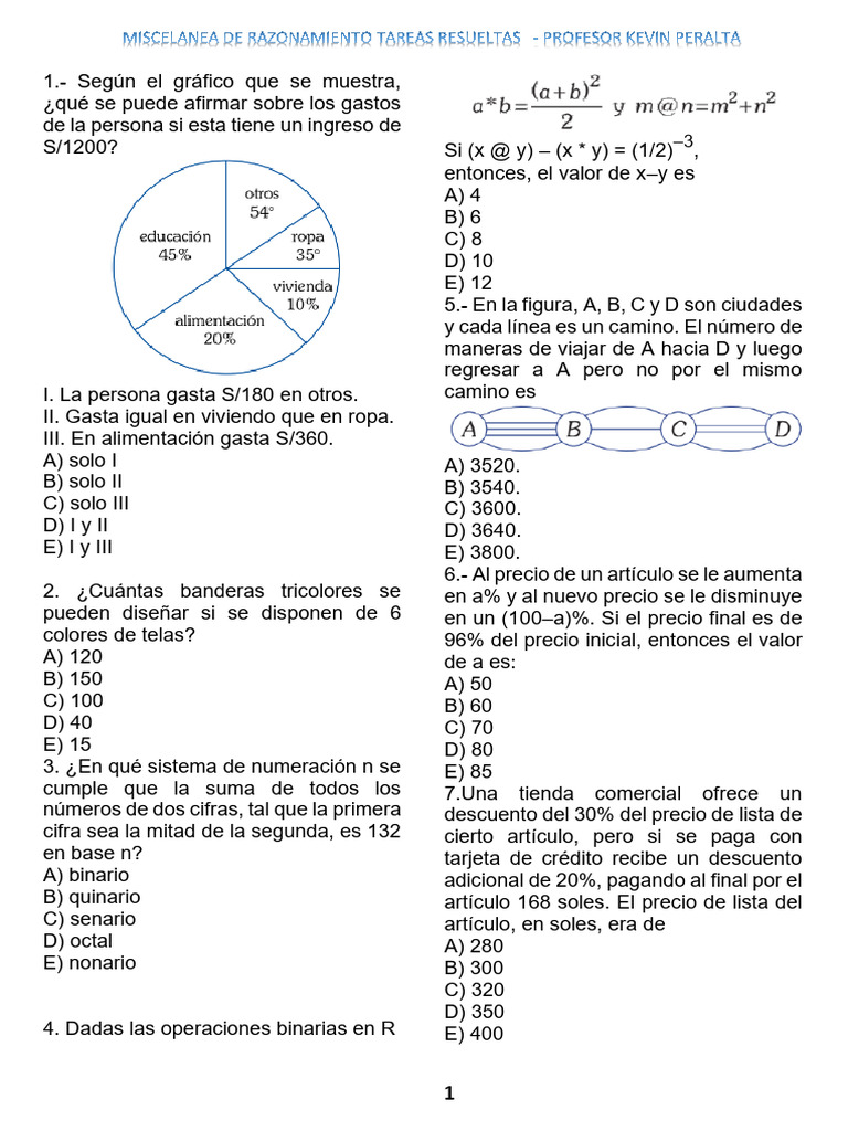Miscelanea RM | PDF | Números | Notación Matemática
