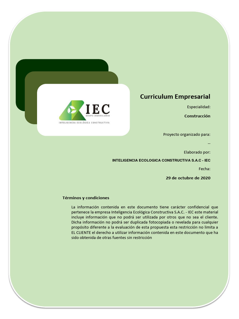 CV Iec | PDF | Business | Economias