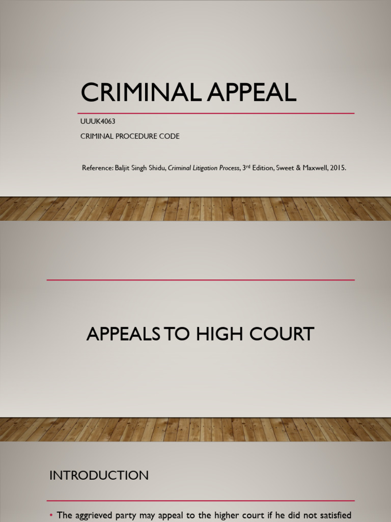 High Court Appeal Procedures Explained | PDF | Appeal | Judgment (Law)