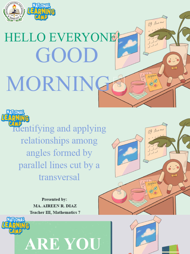 Week 2 - Lesson 10 - Identifying and Applying Relationships Among ...